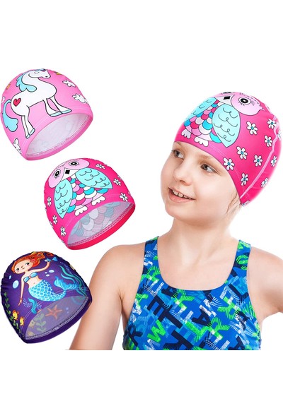 Yüzme Şapkaları 3 Adet (Yurt Dışından)