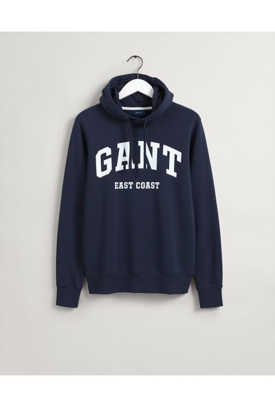Gant Erkek Lacivert Regular Fit Kapüşonlu Baskılı Sweatshirt 2007029.433 Gant Erkek Lacivert Regular Fit Kapüşonlu Baskılı Sweatshirt 2007029.433