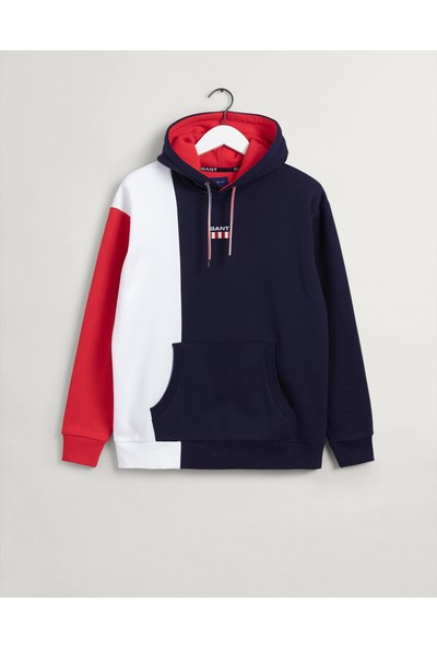 Gant Erkek Lacivert Relaxed Fit Kapüşonlu Logolu Sweatshirt 2037011.433 Gant Erkek Lacivert Relaxed Fit Kapüşonlu Logolu Sweatshirt 2037011.433