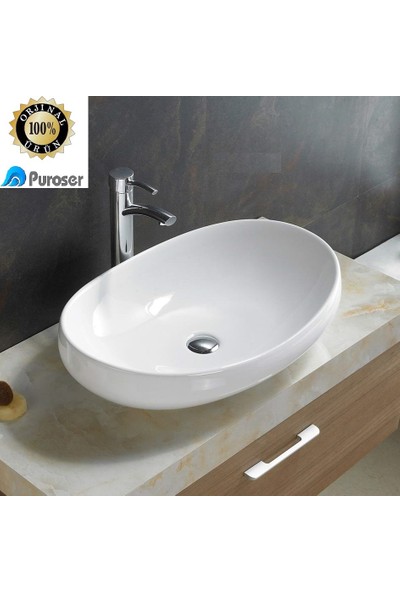 Puroser Kaş Tezgah Üstü Çanak Lavabo