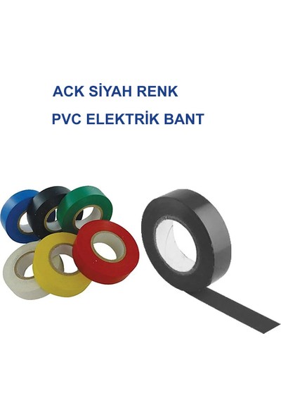 Ack AY90-00101 Siyah Pvc Elektrik Izolasyon Bandı