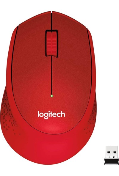 Logitech M330 Sessiz Kablosuz Optik Mouse - Kırmızı