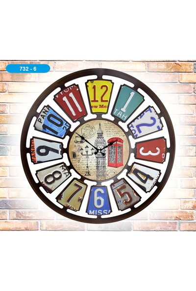 Galaxy Salon Serisi Bisikletli Duvar Saati 732-6