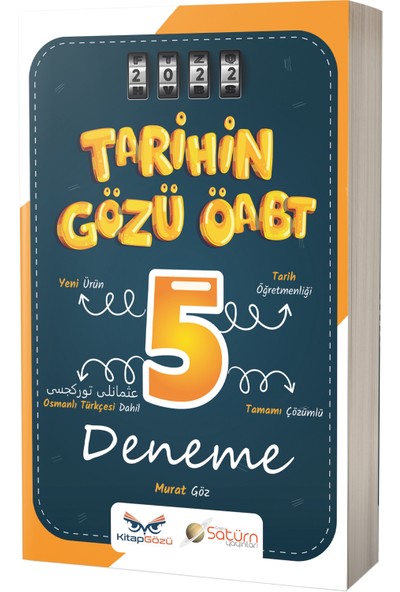 Satürn Yayınları ÖABT 2022 Tarihin Gözü Tarih Öğretmenliği Tamamı Çözümlü 5' Li Deneme Satürn Yayınları ÖABT 2022 Tarihin Gözü Tarih Öğretmenliği Tamamı Çözümlü 5' Li Deneme
