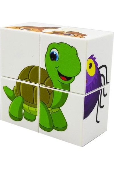 Küpss Manyetik Puzzle Hayvanlar - 4 Küp Küpss Manyetik Puzzle Hayvanlar - 4 Küp