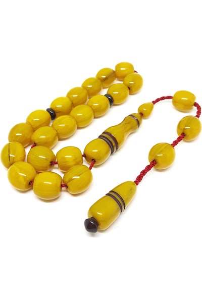 Neyhane Tesbih & Gümüş Çubuk Malzeme Sıkma Kehribar Efe Boy