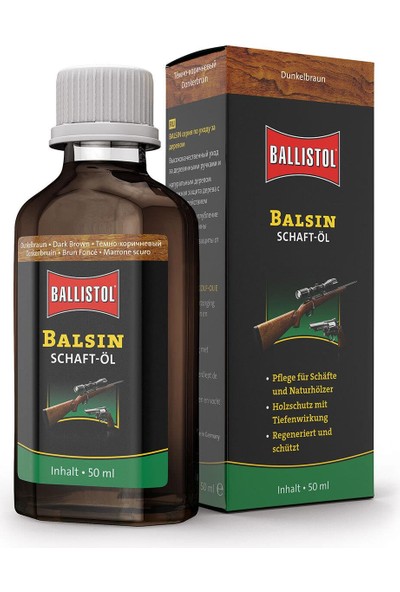 Ballistol Balsin Schaftöl Koyu Kahvrengi (Kundak Yağı) 50ML Ballistol Balsin Schaftöl Koyu Kahvrengi (Kundak Yağı) 50ML