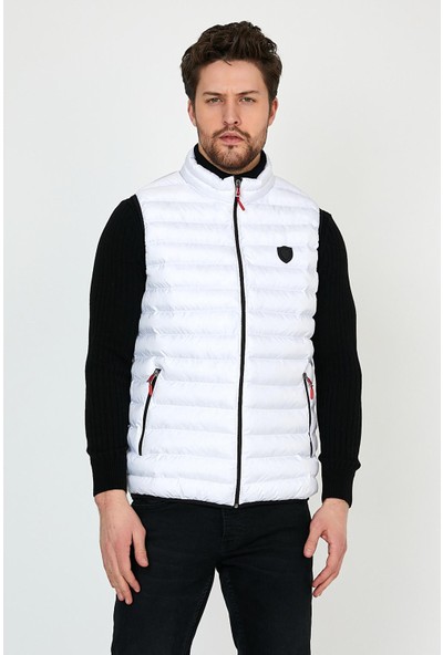 Danger Erkek Slim Fit Şişme Yelek Beyaz Danger Erkek Slim Fit Şişme Yelek Beyaz