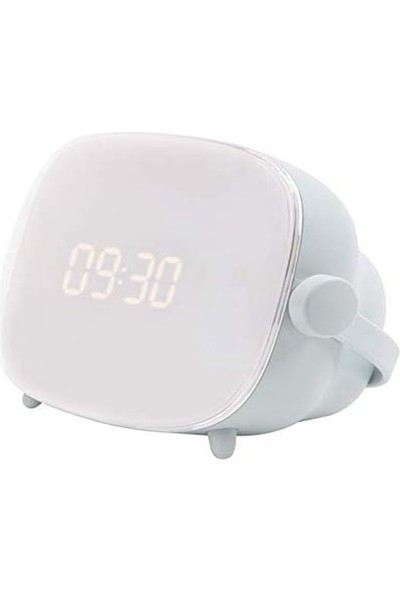 JunChang Çalar Saat Lambası Sunrise Simulation LCD ile Yaratıcı Tv Gece Lambası - Mavi Gri JunChang Çalar Saat Lambası Sunrise Simulation LCD ile Yaratıcı Tv Gece Lambası - Mavi Gri