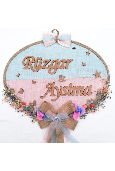 Lora Davet Bebek Kapı Süsü, Hastane Kapı Süsü, Duvar Süsü, Bebek Çelengi (1 Adet) Çok Renkli - 36226