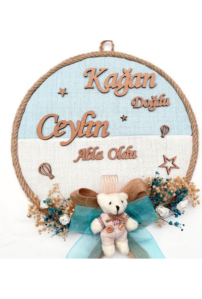 Lora Davet Bebek Kapı Süsü, Hastane Kapı Süsü, Duvar Süsü, Bebek Çelengi (1 Adet) Çok Renkli - 36114