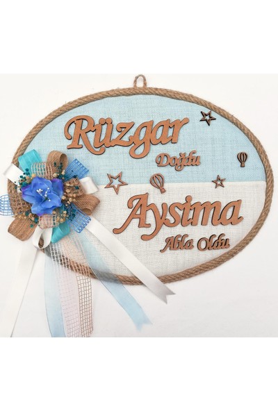 Lora Davet Bebek Kapı Süsü, Hastane Kapı Süsü, Duvar Süsü, Bebek Çelengi (1 Adet) Çok Renkli - 36222