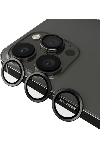 Bause iPhone 13/13 Mini Uyumlu Kamera Lens Temperli Koruyucu 3'lü - Uzay Grisi Bause iPhone 13/13 Mini Uyumlu Kamera Lens Temperli Koruyucu 3'lü - Uzay Grisi
