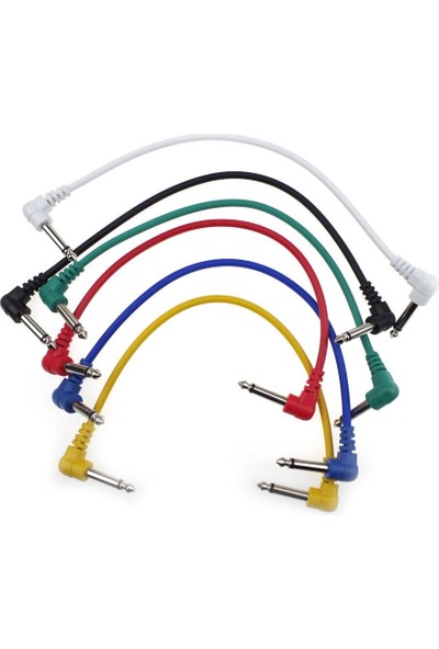 6 Renk Elektro Gitar Bağlantı Kablosu (Yurt Dışından)