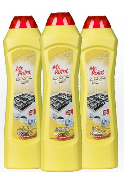 Mr Point Mekanik Ovma Kremi Limonlu 500 ml 3'lü Mr Point Mekanik Ovma Kremi Limonlu 500 ml 3'lü