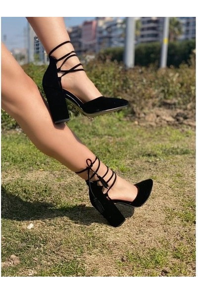 Esteriva 1553 Kalın Topuklu Ipli Stilettoü