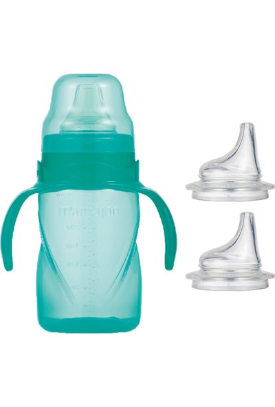 Mamajoo Kulplu Eğitici Bardak 270 ml & Yedek Ikili Bardak Ucu / Yeşil Mamajoo Kulplu Eğitici Bardak 270 ml & Yedek Ikili Bardak Ucu / Yeşil