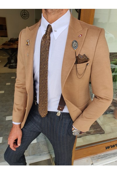 Sardınelli Slim Fit Kaşe Spor Ceket