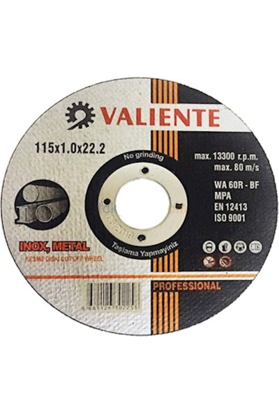 Stk Valiente Inox Kesme Tası 115*1MM