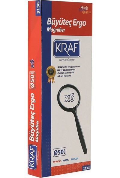 Kraf 313G Ergonomik 6x Büyüteç 50MM