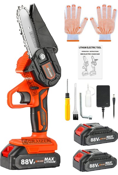 Graizer Alman Gt 88 V 5 Ah Akülü Dal Kesme Budama Testere Bıçkı Makinesi Çift Akülü Çantalı 10 cm Graizer Alman Gt 88 V 5 Ah Akülü Dal Kesme Budama Testere Bıçkı Makinesi Çift Akülü Çantalı 10 cm