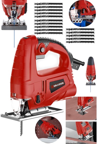 Graizer Alman 4000 W Sjs Metal Şanzuman 6 Kademe Devirli Bakır Sargili Dekupaj Testere Makinesi Grz-Yenı-Kutulu-Dekupaj-15-Uc-Kırmızı Graizer Alman 4000 W Sjs Metal Şanzuman 6 Kademe Devirli Bakır Sargili Dekupaj Testere Makinesi Grz-Yenı-Kutulu-Dekupaj-15-Uc-Kırmızı