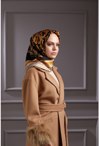 La Boutique Yeni Sezon 2021/22 Kış Sura Ipek Eşarp Modelleri LB1367S-10