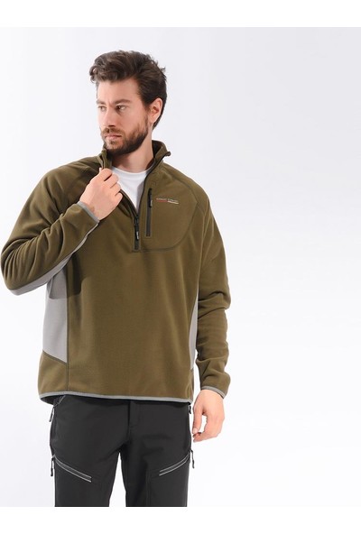 Freecamp Man Half Zipper Fleece-Haki Freecamp Man Half Zipper Fleece-Haki