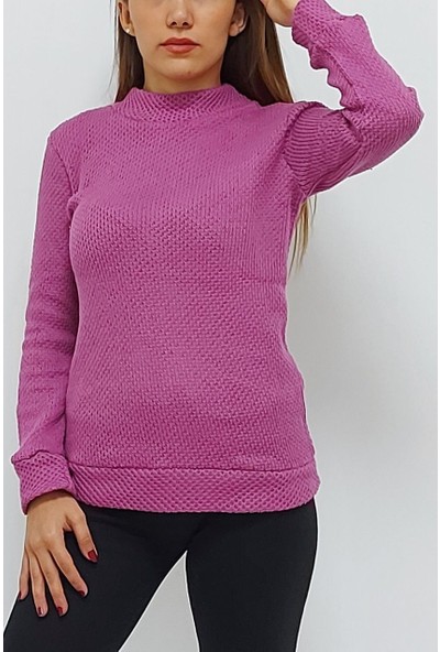 Colezium Yarım Boğazlı Kazak Fuşya