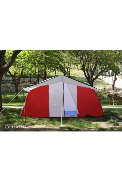 Tunç 2 Oda 1 Salon Kamp Çadırı Kırmızı