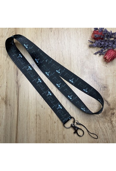 İnvitro Medikal Ekg Kardiyoloji Desenli Yaka Kartı - Boyun Askı Ipi