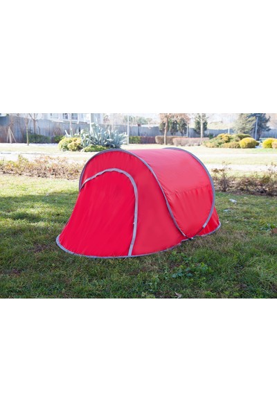 Tunç Atmatik Kamp Çadırı 2 Kişilik Kırmızı