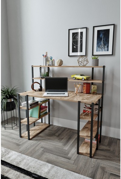 Gardenya Home Ceviz Siyah 10 Bölmeli Modern Ahşap Mdf Ofis Çalışma Masası Gardenya Home Ceviz Siyah 10 Bölmeli Modern Ahşap Mdf Ofis Çalışma Masası