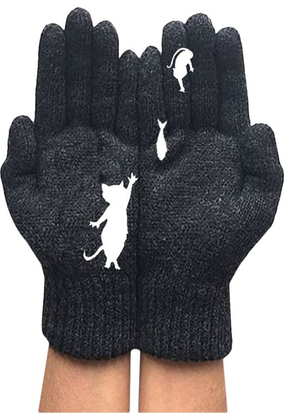 Palyshery Kadın Kedi Baskılı Örme Tam Parmak Eldiven (Yurt Dışından) Palyshery Kadın Kedi Baskılı Örme Tam Parmak Eldiven (Yurt Dışından)