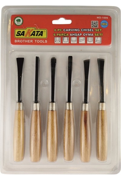 Stk Sakata WD10006 Mini Ahsap Oyma Seti 16 cm 6 Parca Stk Sakata WD10006 Mini Ahsap Oyma Seti 16 cm 6 Parca