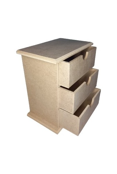 Mats 3'lü Çekmeceli Takı Kutusu Mats 3'lü Çekmeceli Takı Kutusu