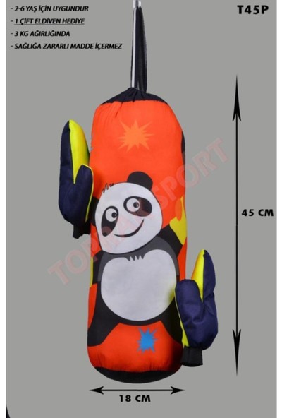 Toprak Sport Çocuk Box Torbası 2-6 Yaş 45CM x 18CM Eldiven Toprak Sport Çocuk Box Torbası 2-6 Yaş 45CM x 18CM Eldiven