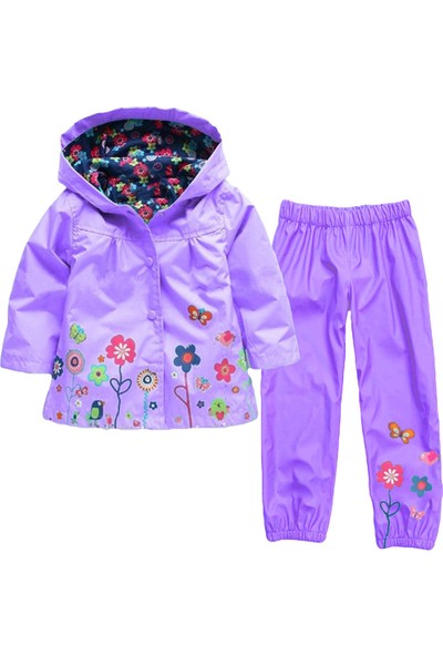 Yunanming Çocuk Rüzgar Su Geçirmez Yağmurluk Trençkot (Yurt Dışından)