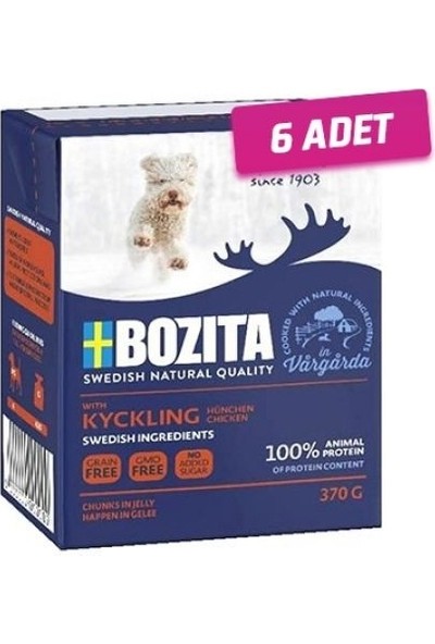 Bozita 6 Adet - Bozita Naturals Tavuklu Yavru Kopek Konservesi 370 gr Bozita 6 Adet - Bozita Naturals Tavuklu Yavru Kopek Konservesi 370 gr