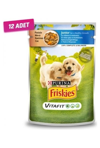 friskies 12 Adet - Friskies Junior Tavuklu Pouch Yavru Köpek Konservesi 100 gr friskies 12 Adet - Friskies Junior Tavuklu Pouch Yavru Köpek Konservesi 100 gr