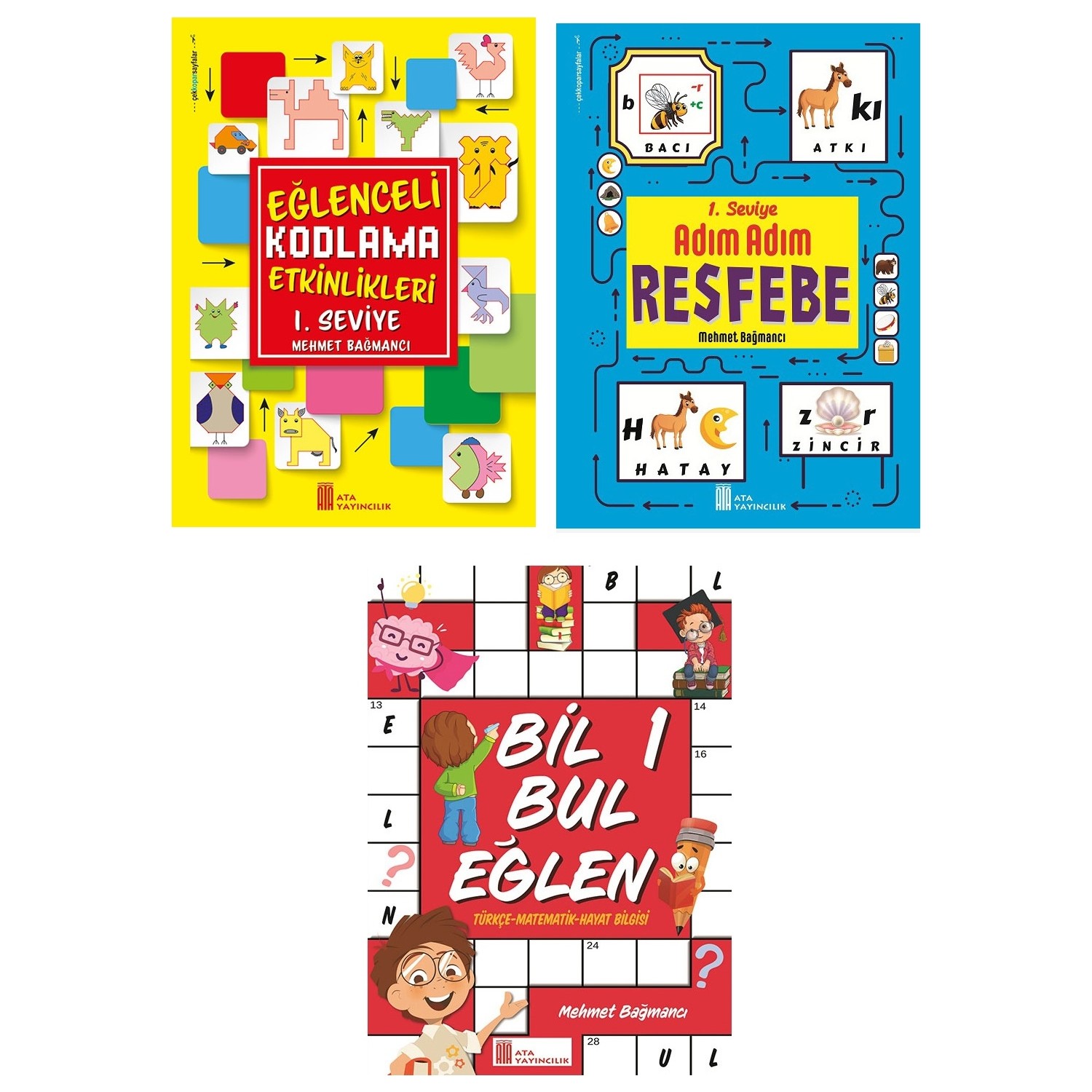 Ata Yayıncılık 1. Sınıf Kodlama + Resfebe + Bil Bul Eğlen Kitabı