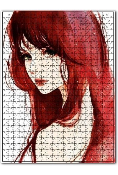 Cakapuzzle Kırmızı Saçlı Kız Portre 1000 Parça Puzzle Yapboz Mdf (Ahşap)