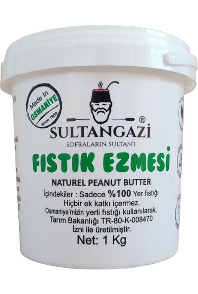 Sultan Gazi Sade Fıstık Ezmesi 1 kg
