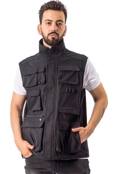 Freecamp Vest Erkek Balıkçı Yelek-Siyah Freecamp Vest Erkek Balıkçı Yelek-Siyah