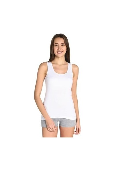 Colezium Tutku Bayan Kalın Askılı Atlet Beyaz