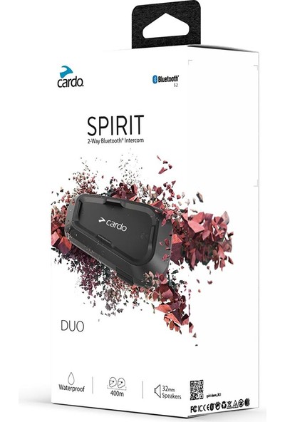 Cardo Spırıt Bluetooth ve Intercom (Ikili Paket) Cardo Spırıt Bluetooth ve Intercom (Ikili Paket)