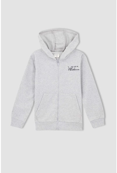 DeFacto Erkek Çocuk Regular Fit Kapüşonlu Kanguru Cepli Sweat Hırka X4180A622SP DeFacto Erkek Çocuk Regular Fit Kapüşonlu Kanguru Cepli Sweat Hırka X4180A622SP