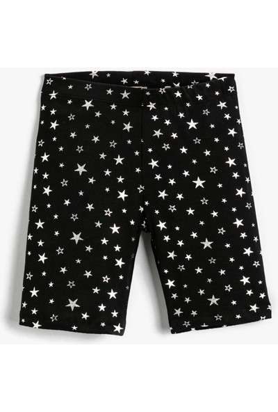 Koton Yıldız Baskılı Kısa Tayt Pamuklu