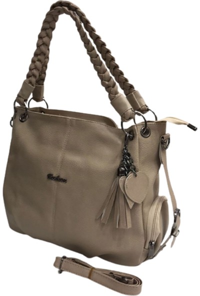 Sistem Ayakkabı Online 4015 Sistem Çanta Günlük Kol Çantası-Bej