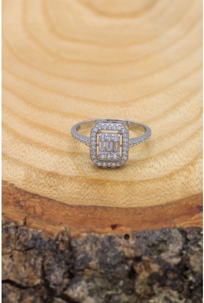 Midyat Nurtaş Gümüş Baget Model Zirkon Taşlı Gümüş Yüzük 201020392